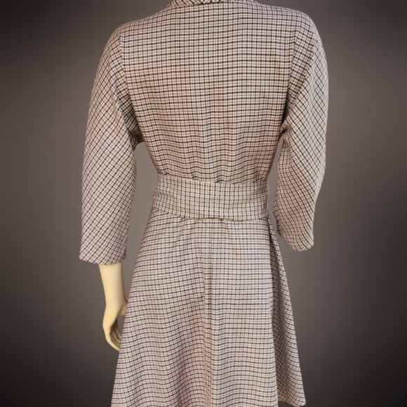 Zara | Dresses | Zara Checkered Pattern Aline Dress With Vneck Size ...